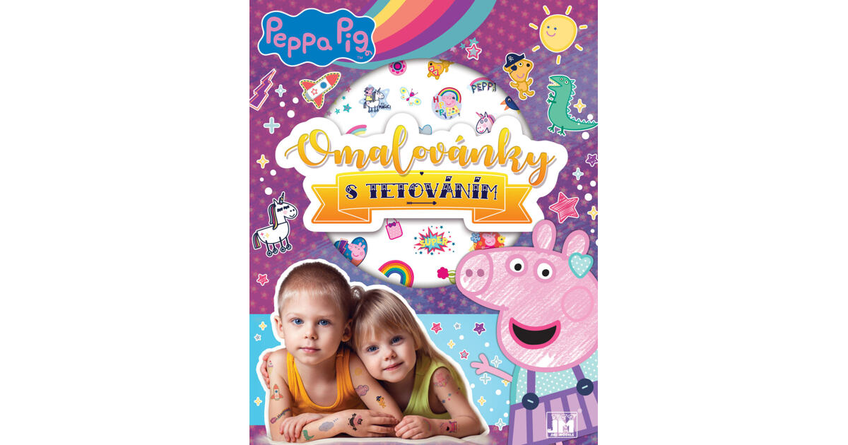 Planse de colorat cu tatuaj Jiri Models Peppa Pig - Top4toys.ro