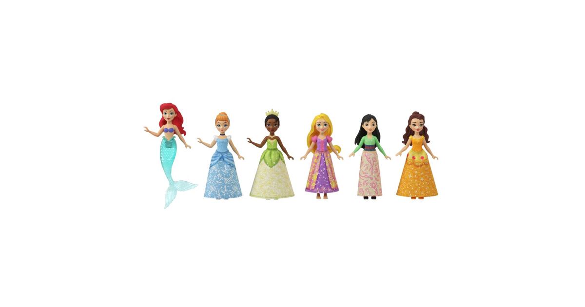 Mattel Disney Princess Sada 6ks malých bábik na čajovom večierku ...