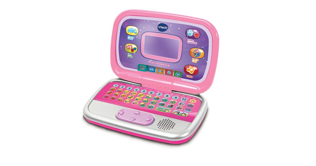 Vtech První notebook - růžový CZ - Nejhracka.cz